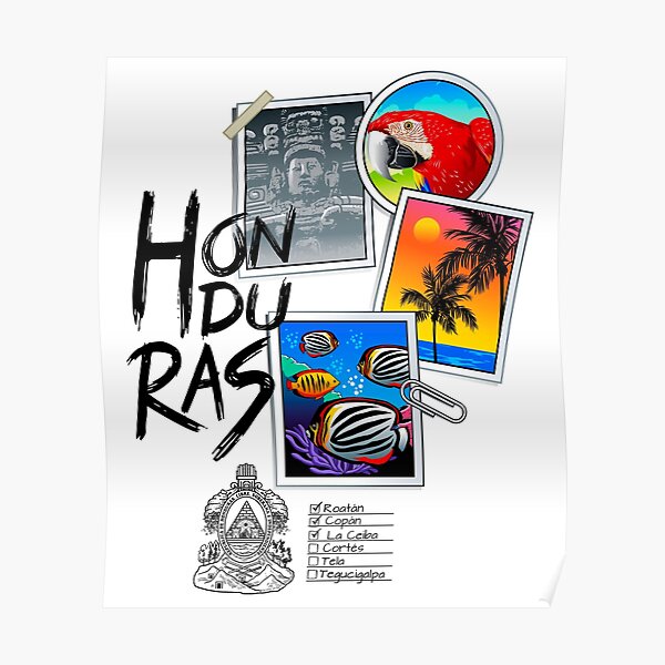 "Honduras Tourism" Poster for Sale by zeuscomics | Redbubble