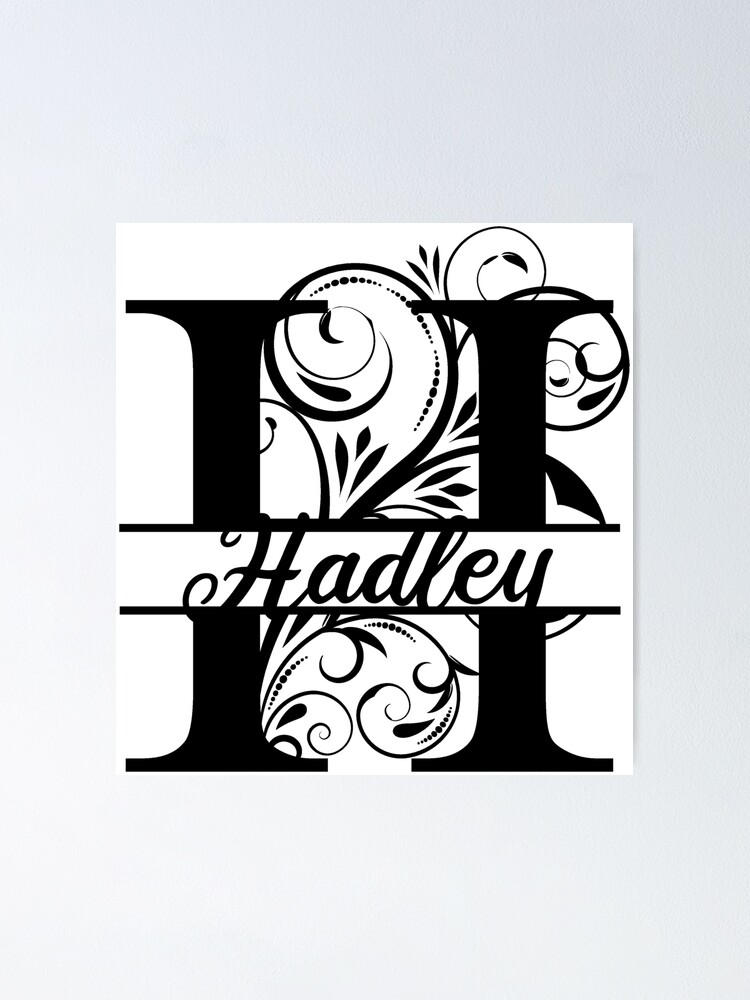 "Personalized Name Monogram H - Hadley - Letter H" Poster by ...