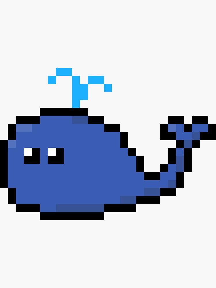 "Cute Pixel Art Whale Sprite" Sticker for Sale by Pixel-Creations ...
