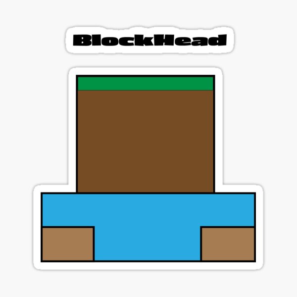"Minecraft Blockhead" Sticker by DatBoiLinx | Redbubble