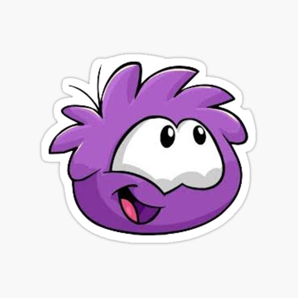 "purple puffle - club penguin - sticker" Sticker by puamelia22 | Redbubble