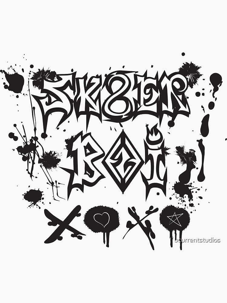 "skater boy" Sticker for Sale by ucurrentstudios | Redbubble
