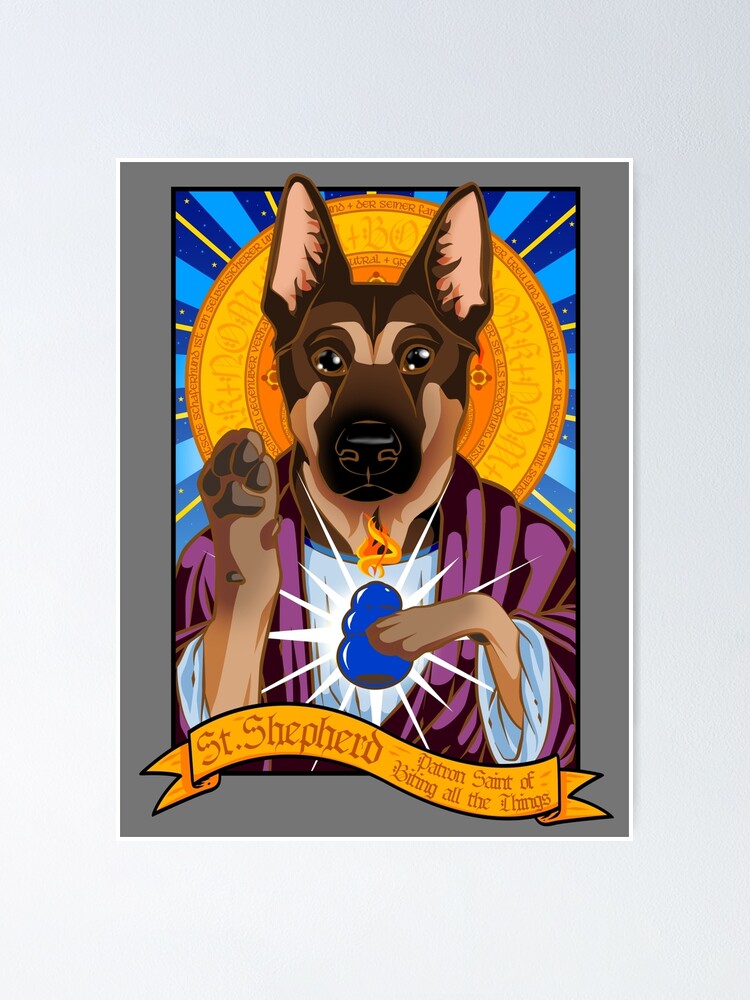 "St. Shepherd" Poster for Sale by malinoodle | Redbubble