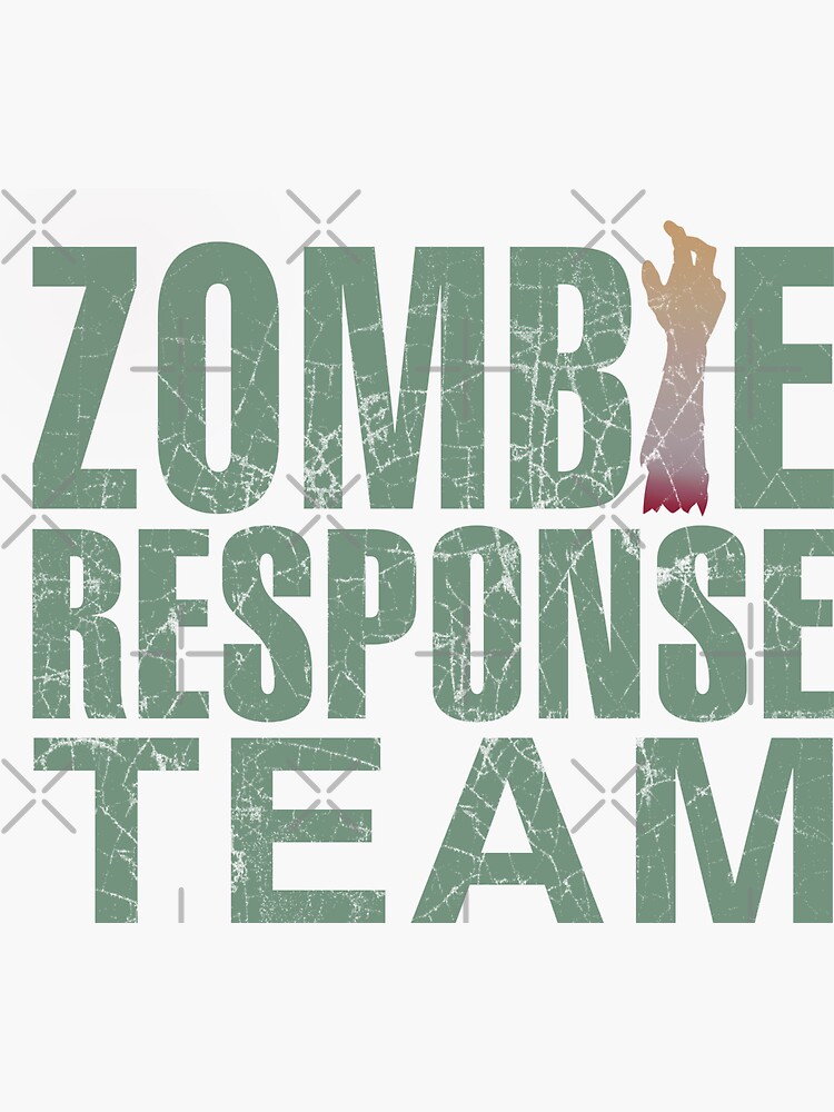 "Zombie Response Team" Sticker for Sale by Futurebeachbum | Redbubble