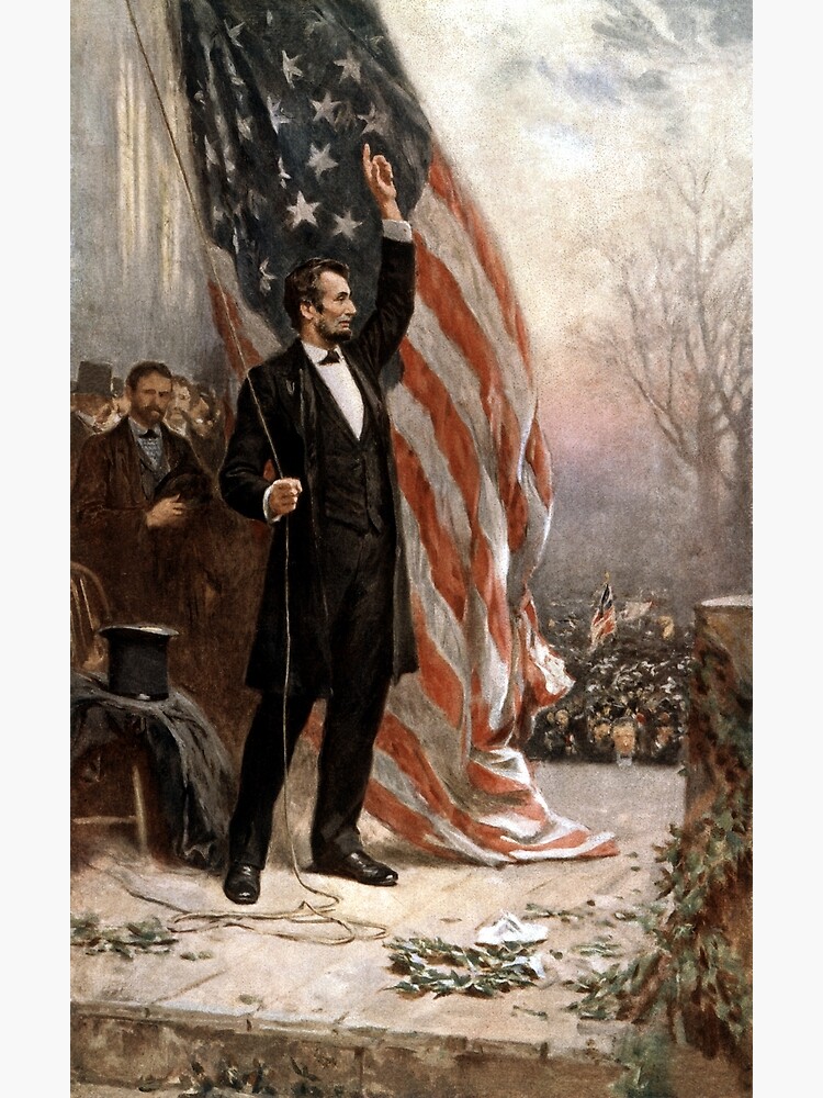 "President Abraham Lincoln Giving A Speech" Photographic Print for Sale ...