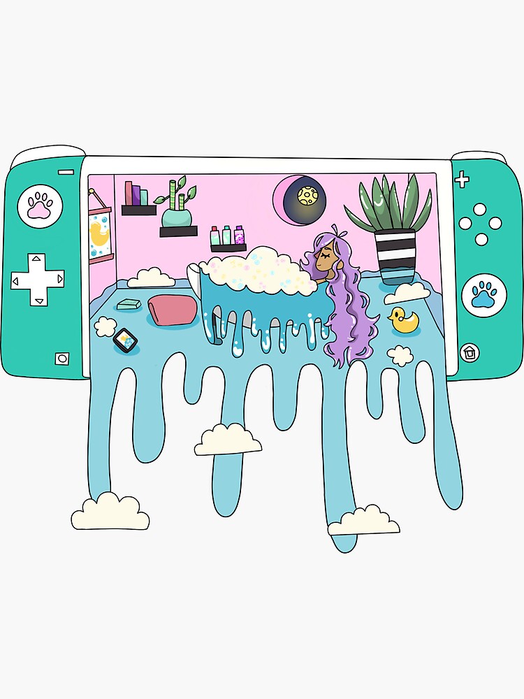 "Video game overflow " Sticker for Sale by Strawbabyart | Redbubble