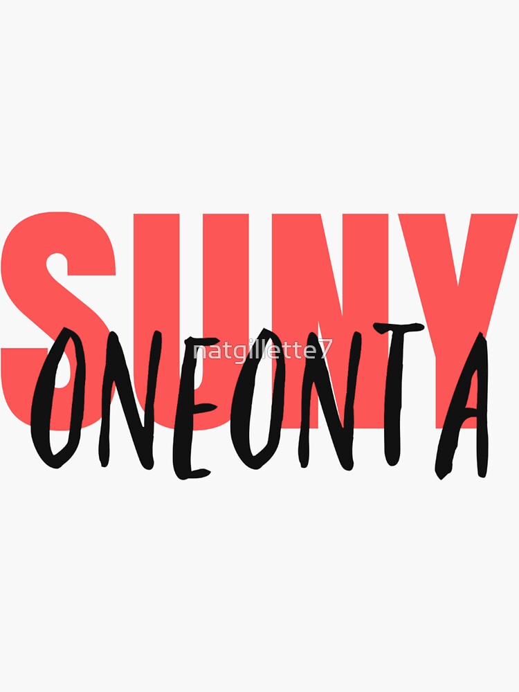 "SUNY Oneonta" Sticker for Sale by natgillette7 | Redbubble