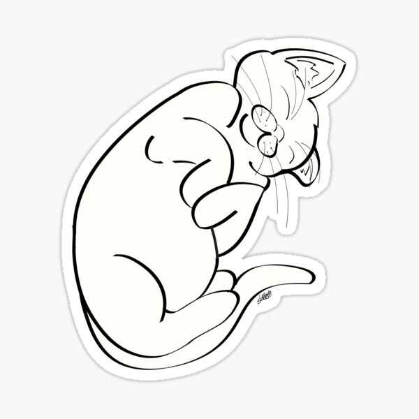 "Cat Nap" Sticker by LeeSwaggerty | Redbubble