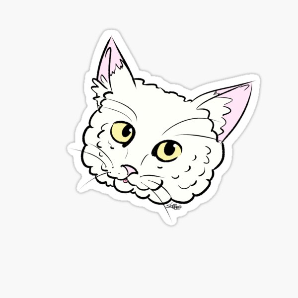 "Floof Boi Face" Sticker by LeeSwaggerty | Redbubble