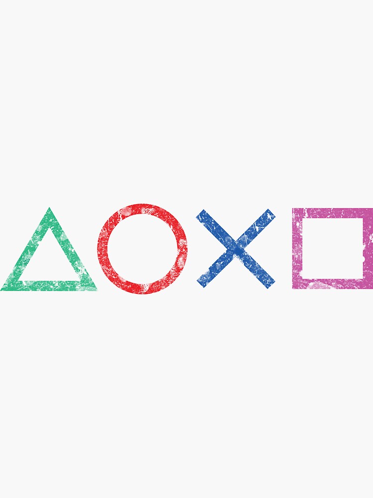 "Playstation Icons Grunge Distressed" Sticker for Sale by Flashpool ...