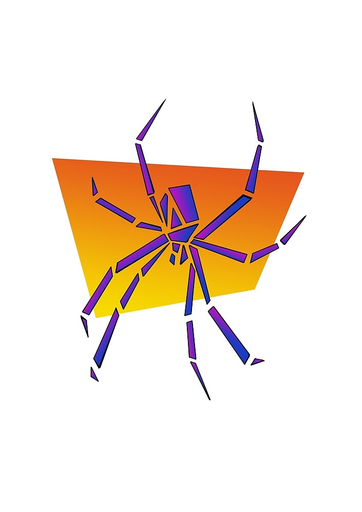 "Neon Spider Mosaic" by Tyren Chessor | Redbubble