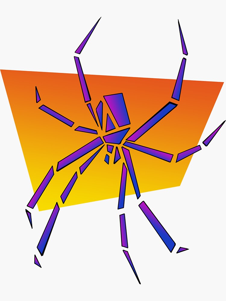 "Neon Spider Mosaic" Sticker for Sale by zezermite | Redbubble