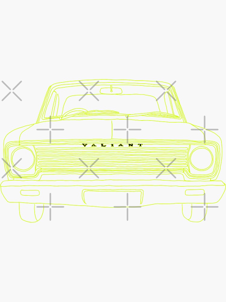 "Chrysler Valiant VC 1966 Lime Green" Sticker for Sale by shtem | Redbubble
