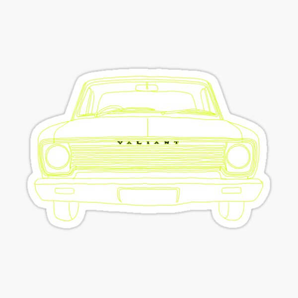 "Chrysler Valiant VC 1966 Lime Green" Sticker for Sale by shtem | Redbubble