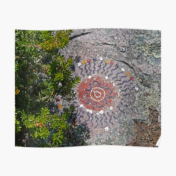 "Tasmanian Aboriginal Art, Rocky Cape, Tasmania, Australia" Poster for ...