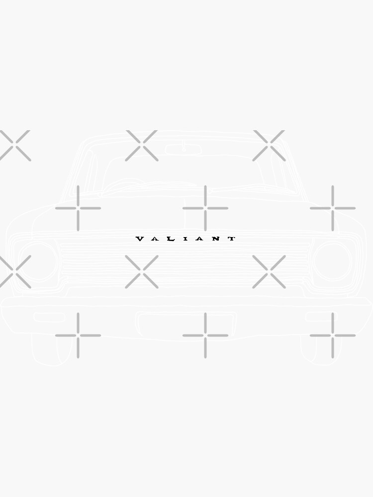 "Chrysler Valiant VC 1966 White" Sticker by shtem | Redbubble