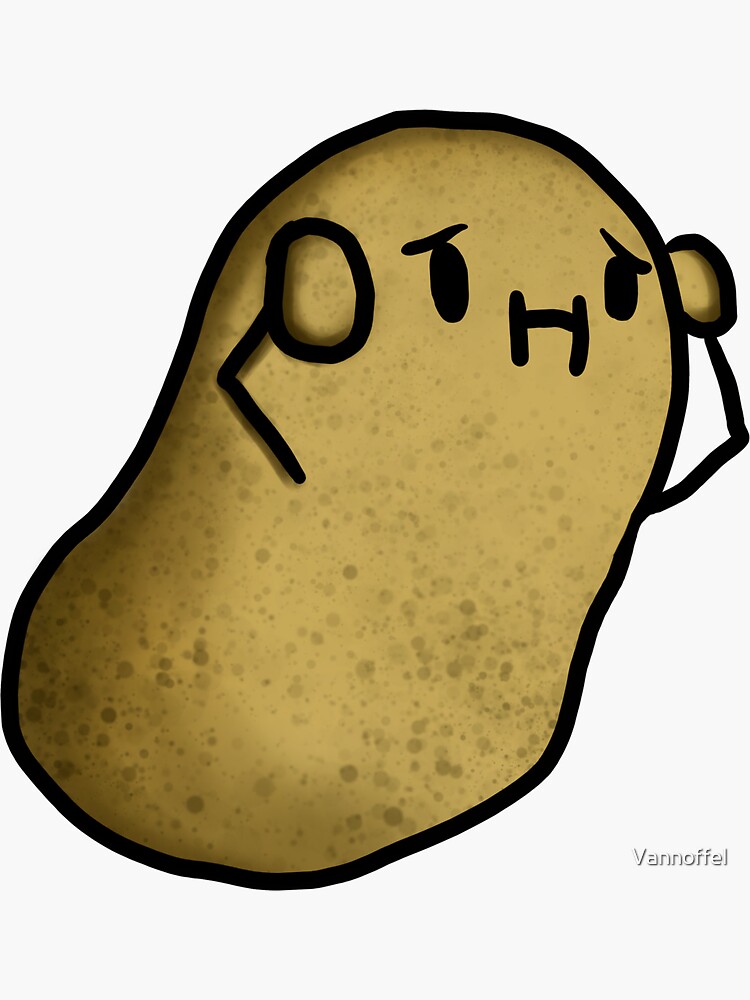 "worried potato" Sticker for Sale by Vannoffel | Redbubble