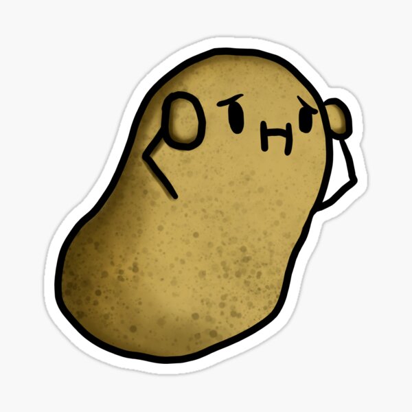"worried potato" Sticker for Sale by Vannoffel | Redbubble