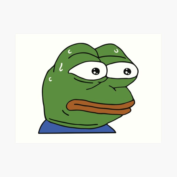 "MonkaS Twitch emote emoji sticker" Art Print by Mafrum | Redbubble