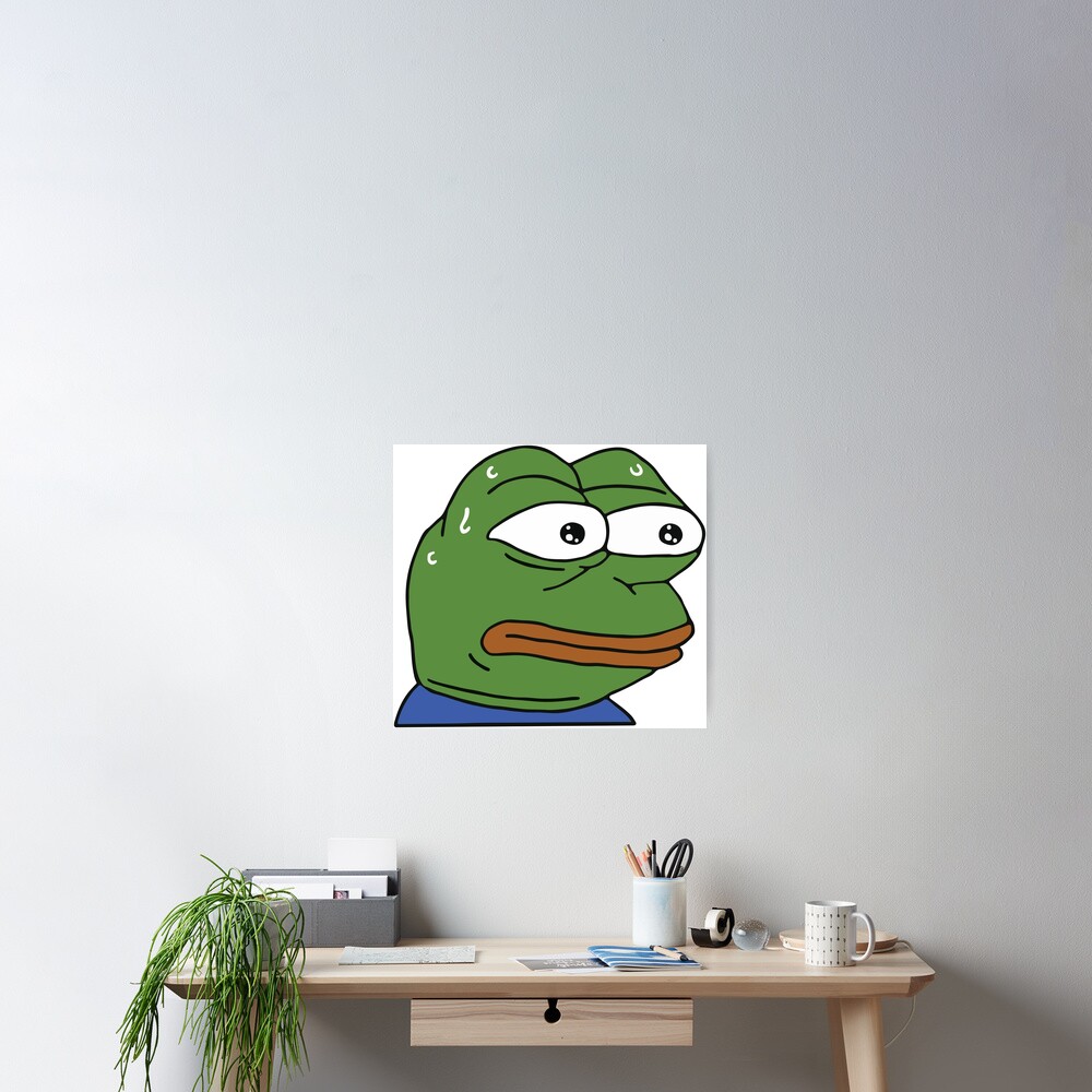 Póster «MonkaS Twitch emote emoji pegatina» de Mafrum | Redbubble