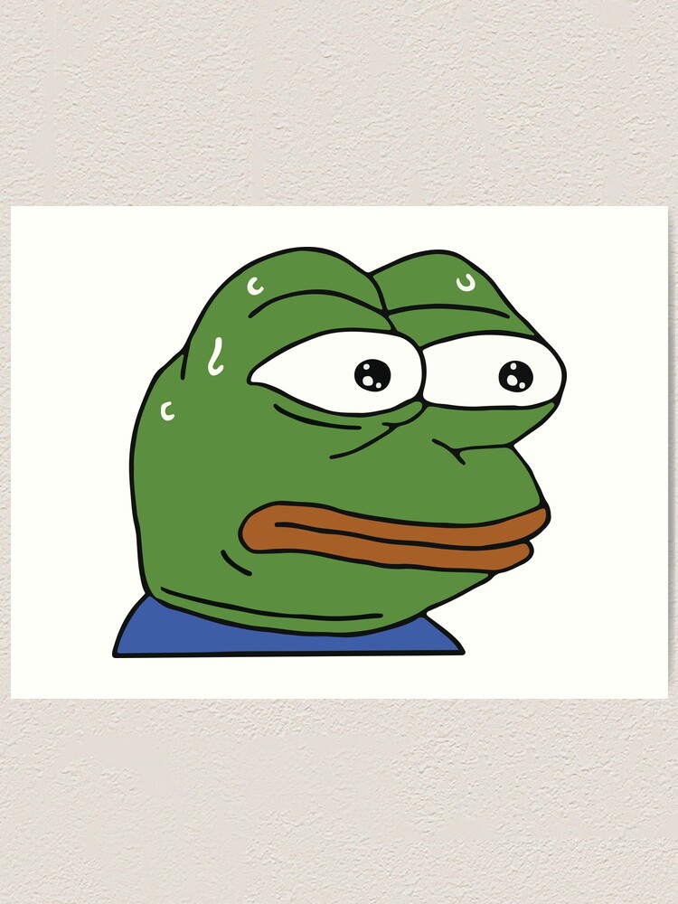 "MonkaS Twitch emote emoji sticker" Art Print by Mafrum | Redbubble