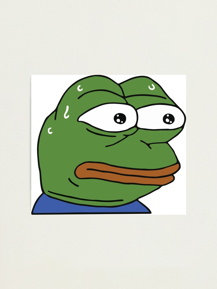 "MonkaS Twitch Emote Emoji Aufkleber" Fotodruck von Mafrum | Redbubble