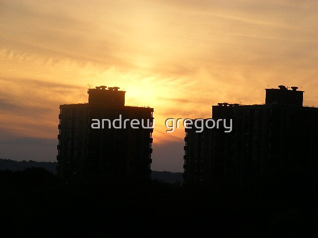 "sunset over sheffield " by andrew gregory | Redbubble
