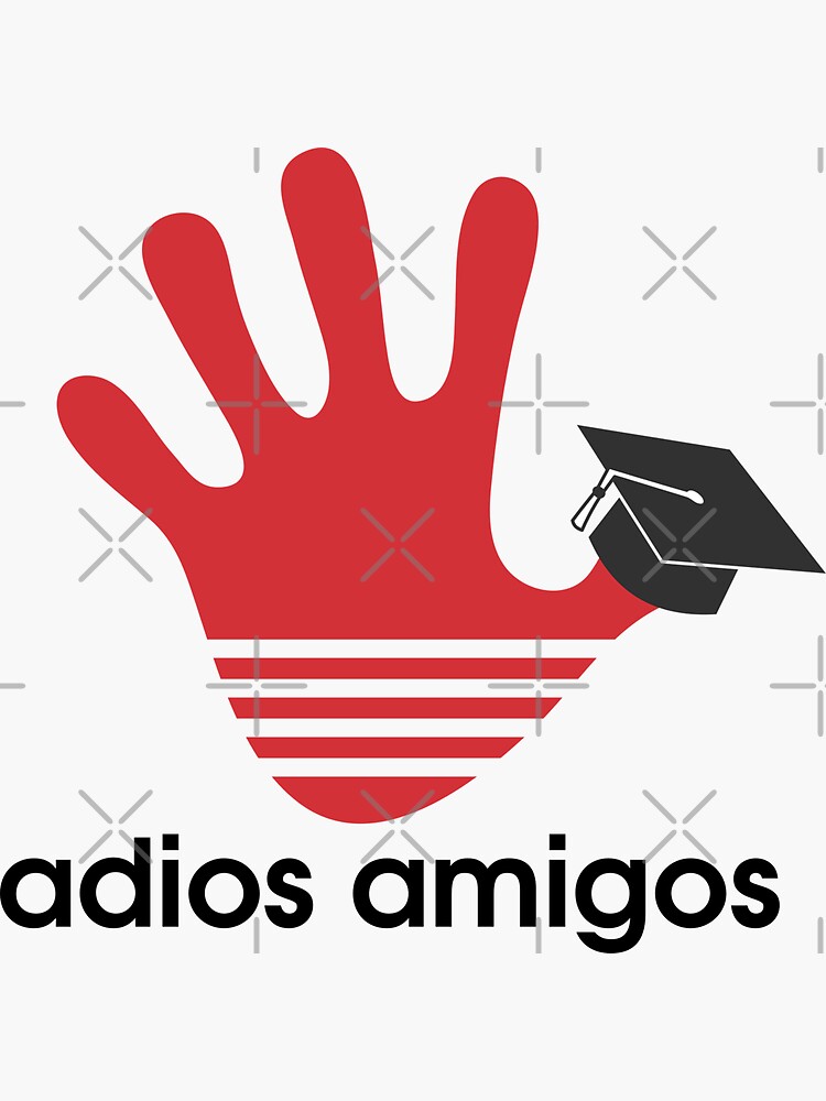 "Adios Amigos - Graduation " Sticker for Sale by LuckyU-Design | Redbubble