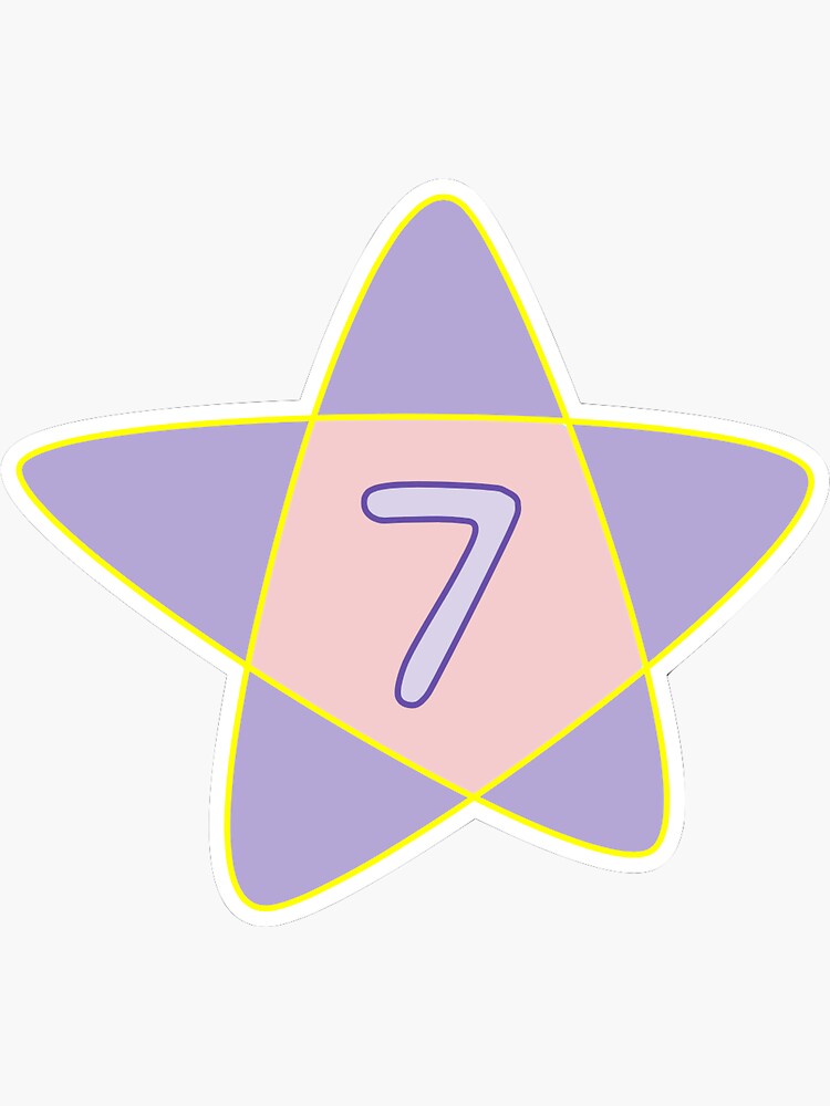 "Pastel number 7" Sticker for Sale by milanirivers | Redbubble