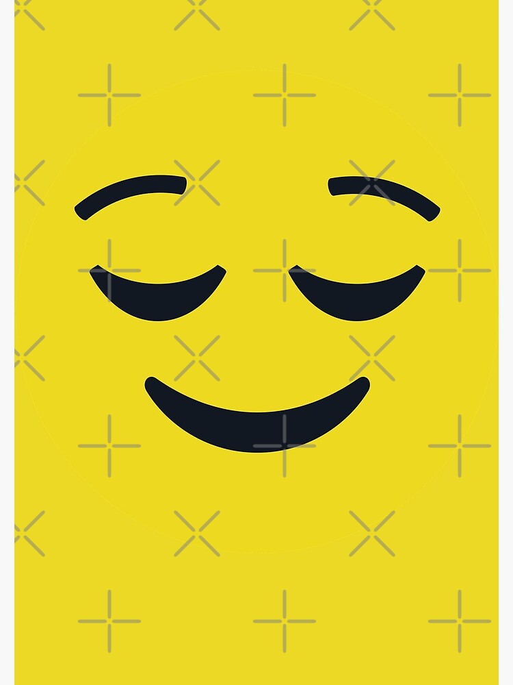 Relieved Smiley Canvas Happy SMILEY PIXERS.NL