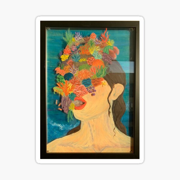 "Delicate drowning " Sticker by zooartzy | Redbubble