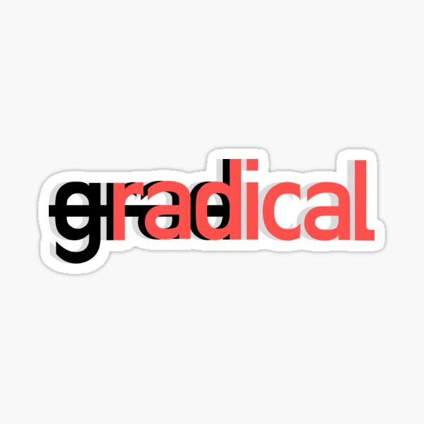 "Radical " Sticker for Sale by wickyred | Redbubble