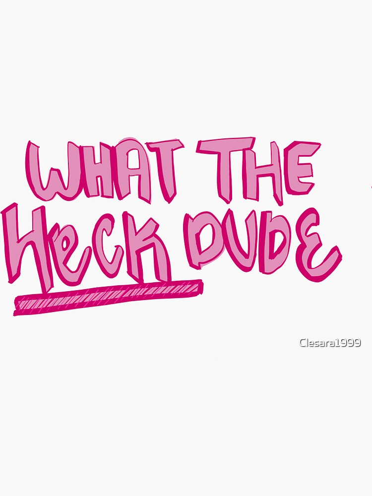 "What the heck dude, vsco letters" Sticker for Sale by Clesara1999 ...