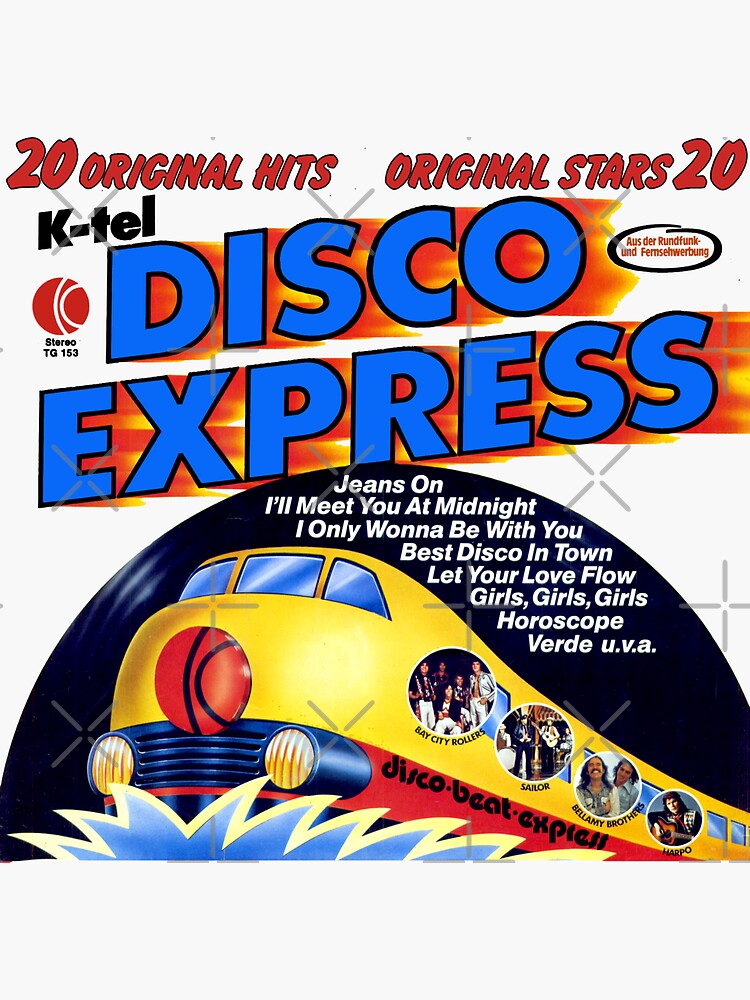 "DISCO EXPRESS - RETRO ALBUM COVER" Sticker for Sale by ThrowbackM2 ...