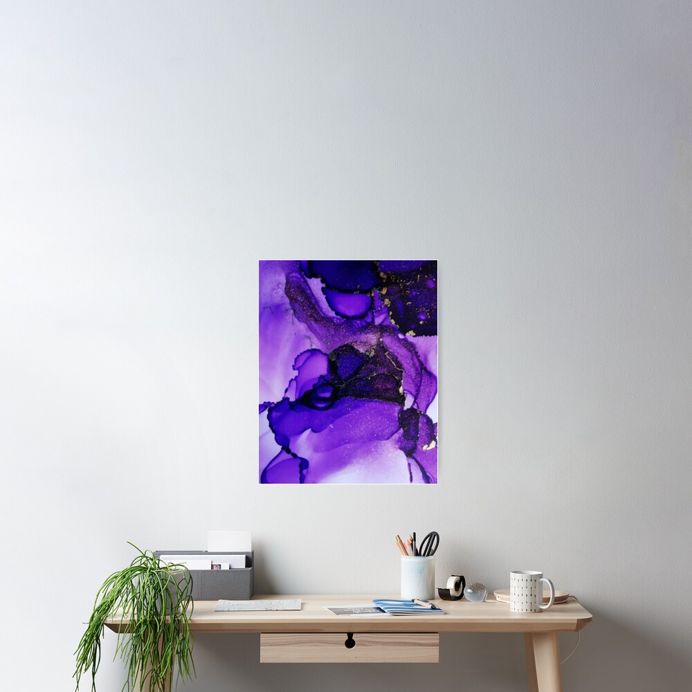 Poster « Art à l'encre violette originale de Valiron », par Paulele ...