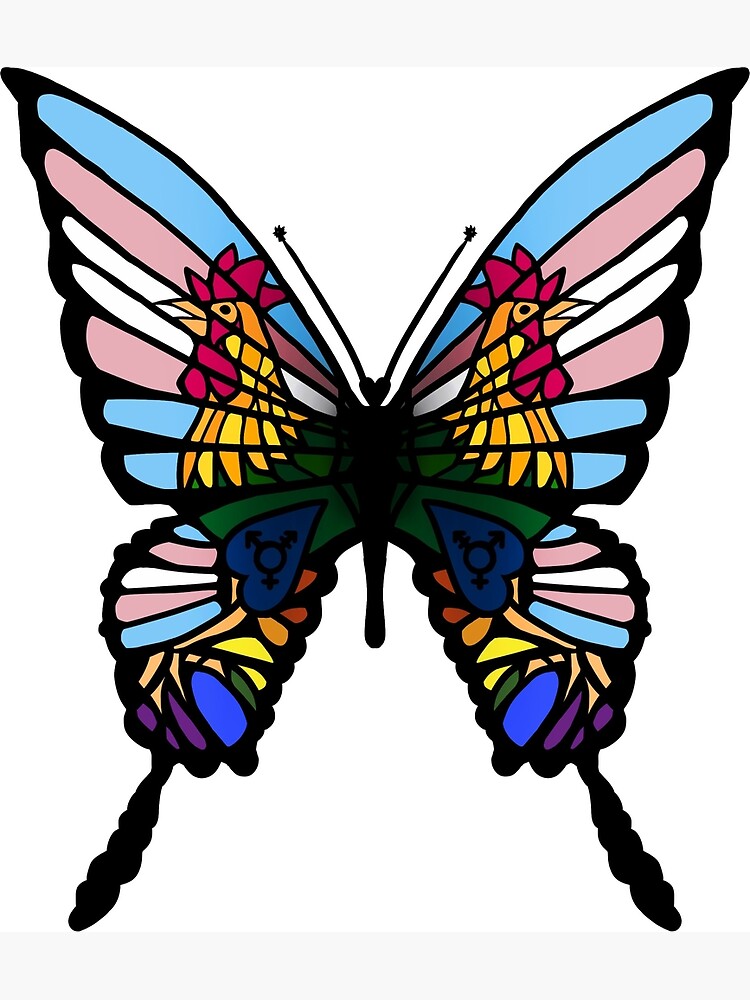 "Trans Rooster-Butterfly" Poster for Sale by Huhni | Redbubble
