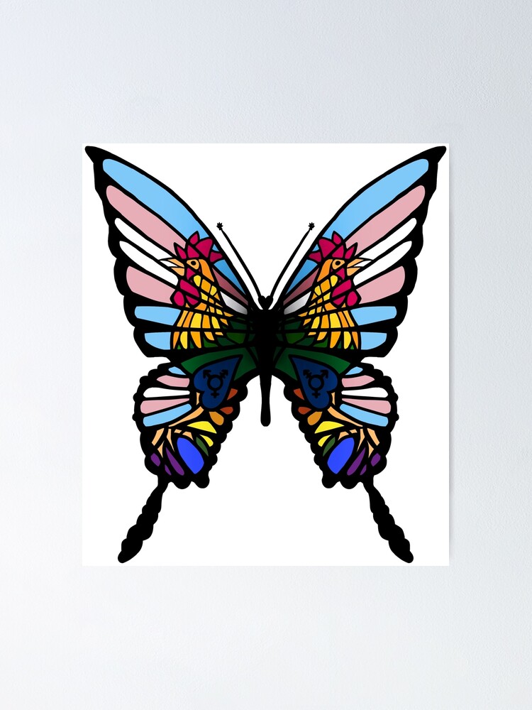 "Trans Rooster-Butterfly" Poster for Sale by Huhni | Redbubble