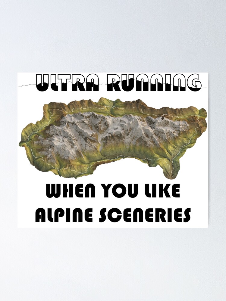 "Ultra running trail" Poster for Sale by C-Tiny-Factory | Redbubble