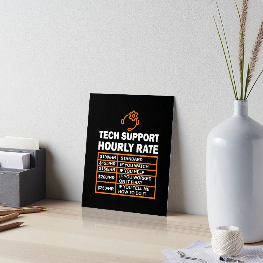 "Tech Support Computer Nerd Geek Gift" Art Board Print by ThreadzHero ...