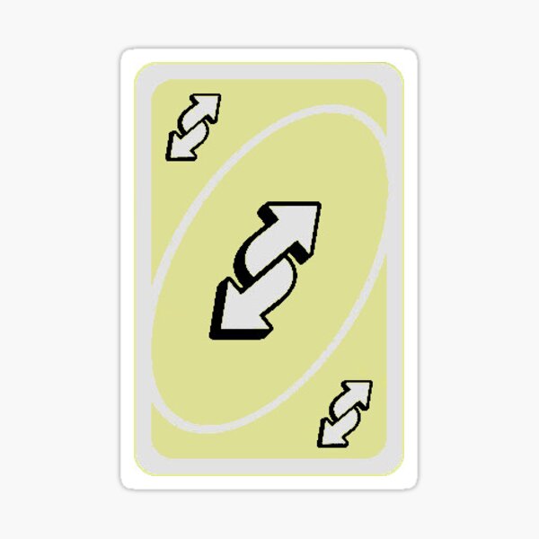 "Yellow Pastel Uno Reverse Card" Sticker for Sale by jackiec8 | Redbubble