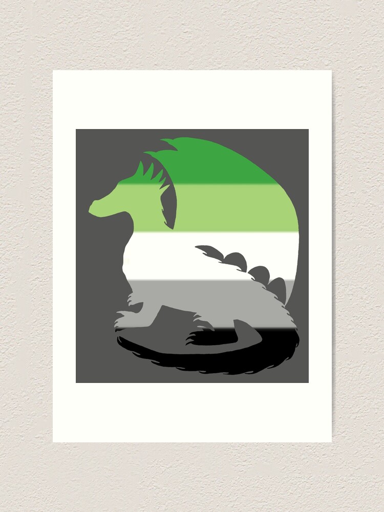Aro Pride Dragon Silhouette Art Print For Sale By Shaneisadragon