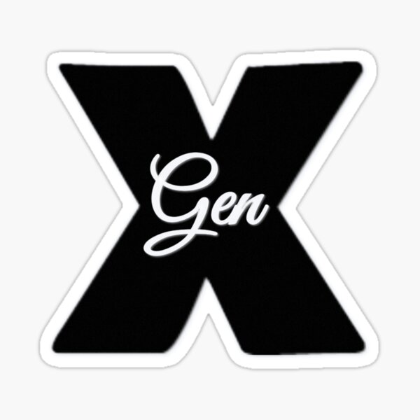 "Generation X ( X gen )" Sticker for Sale by buBBleup01 | Redbubble