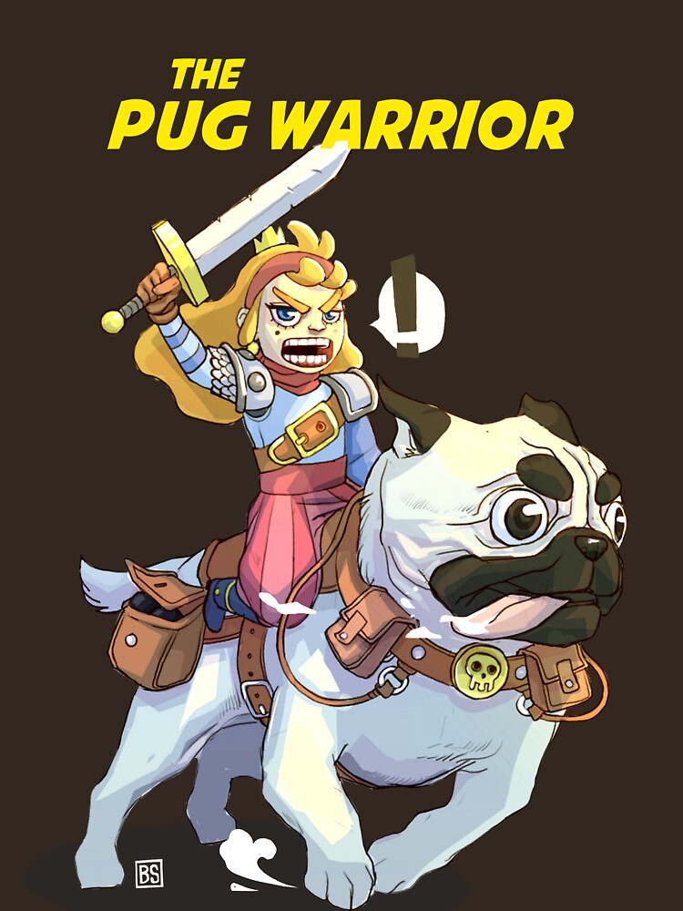 "the pug warrior" T-shirt for Sale by blackstarjpeg | Redbubble | pug t ...