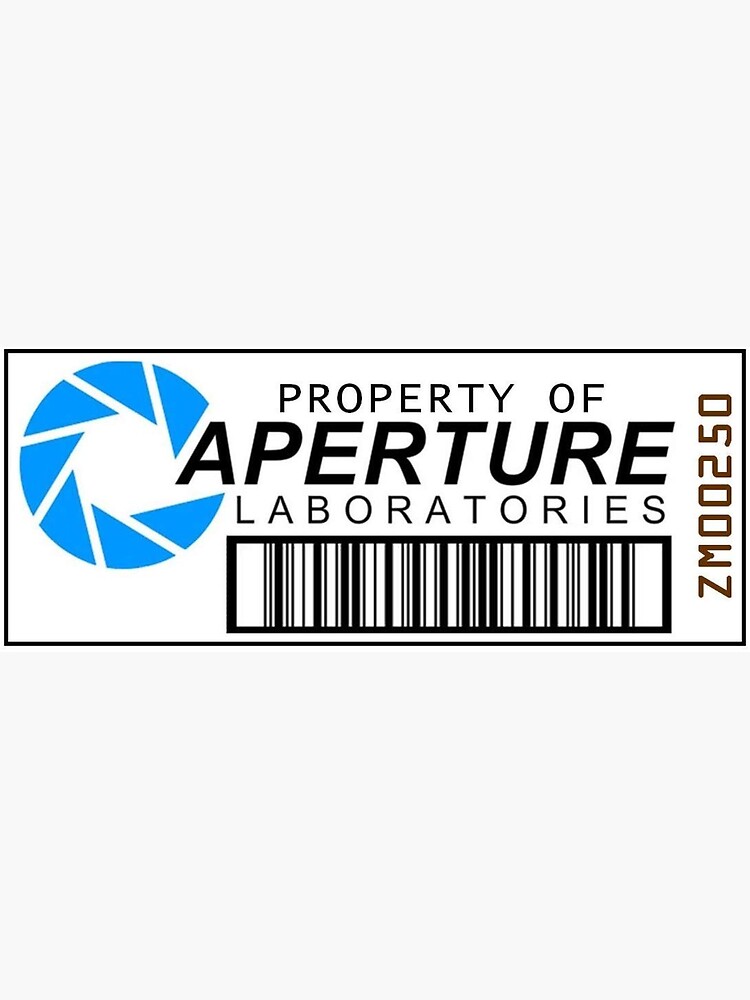 "Portal- Property of Aperture Laboratories Logo" Sticker for Sale by ...