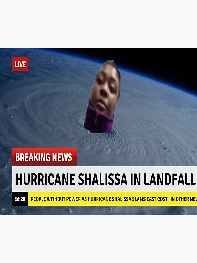 "Hurricane Shalissa" Sticker by ArtistMrB | Redbubble