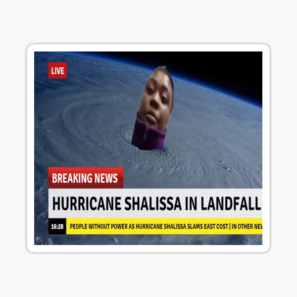 "Hurricane Shalissa" Sticker by ArtistMrB | Redbubble