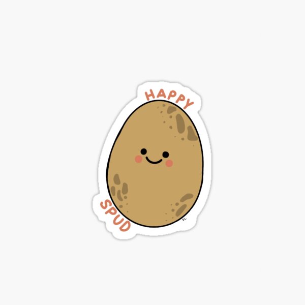 "Happy Spud" Sticker for Sale by radicallyloved | Redbubble