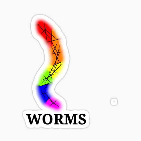 "WORMS" Sticker for Sale by WORMS-apparel | Redbubble