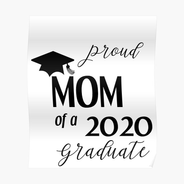 "Proud Mom Of Grad 2020 | 2020 Graduation Shirt | Bachelor's Degree ...