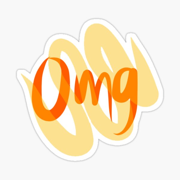 "Omg" Sticker for Sale by mackenziemar | Redbubble